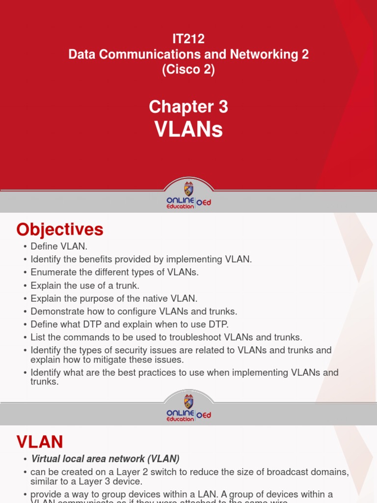 IT212 Data Communications and Networking 2 (Cisco 2) : Vlans | PDF | Computer Network | Computer ...
