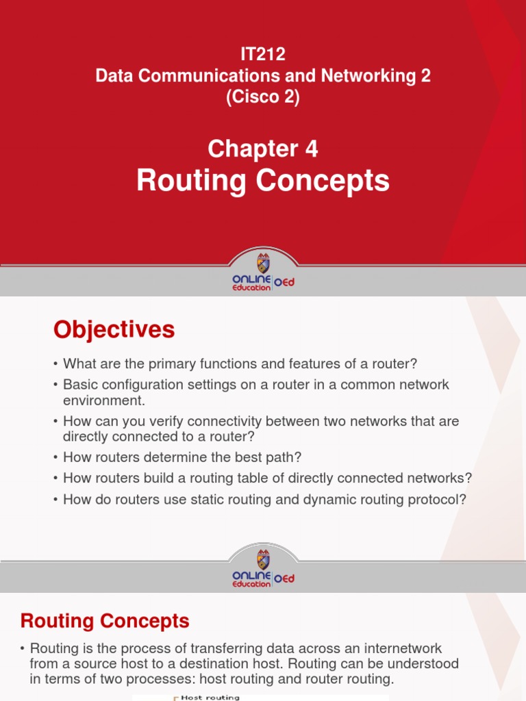 W4 - Presentation-Chapter 4 Routing Concepts | Download Free PDF | Routing | Router (Computing)