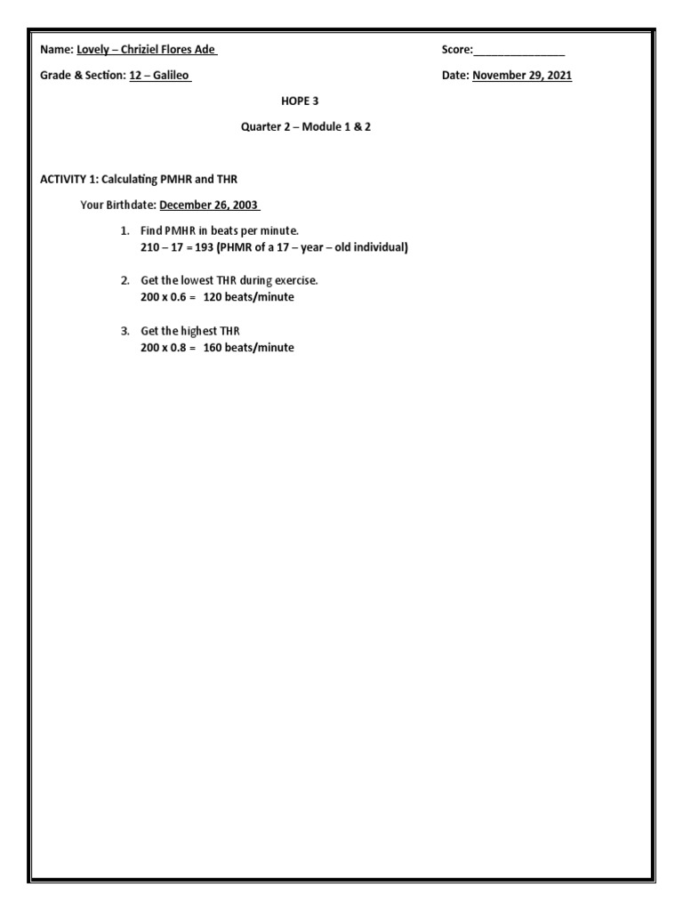 HOPE (Module 1&2) | PDF