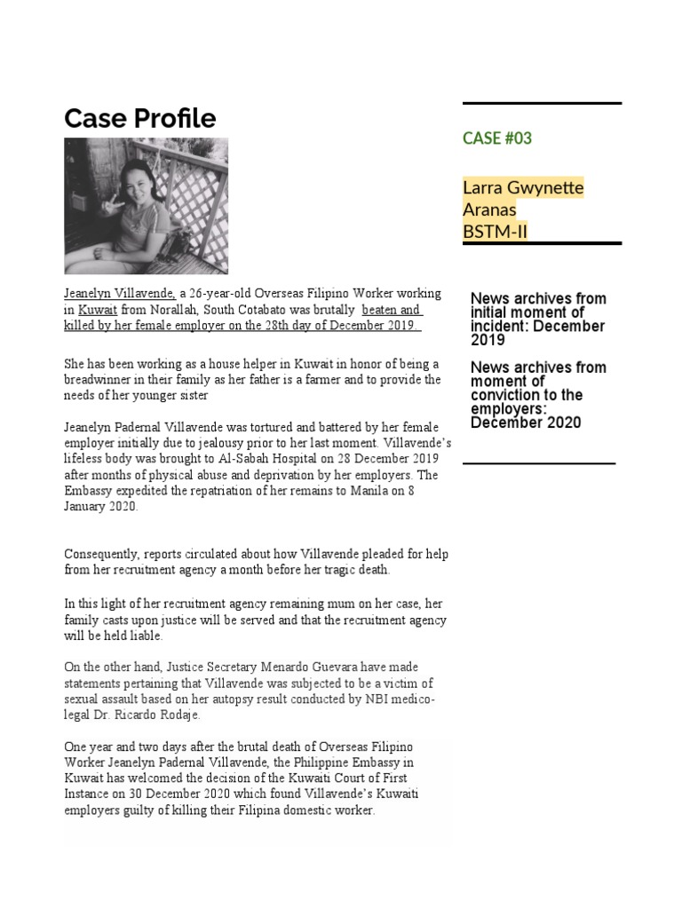 Case Profile | PDF | Misconduct | Crimes