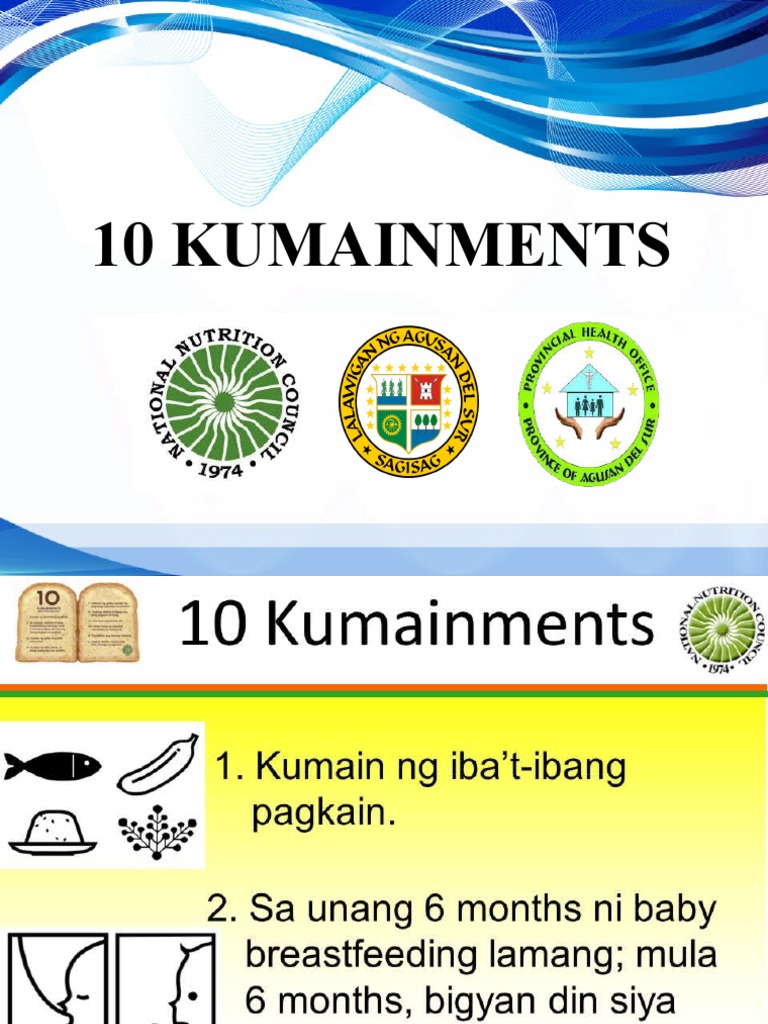 10 Kumainments, Food Pyramid & Pinggang Pinoy | PDF