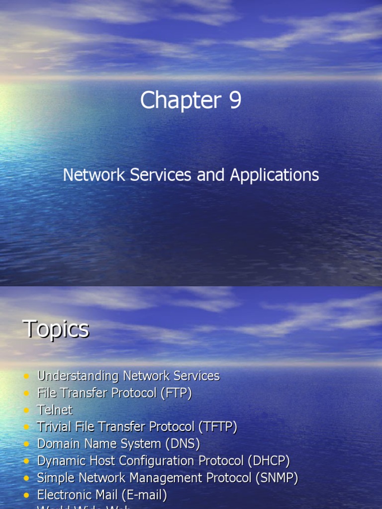Network Services and Applications | PDF | File Transfer Protocol | Port ...
