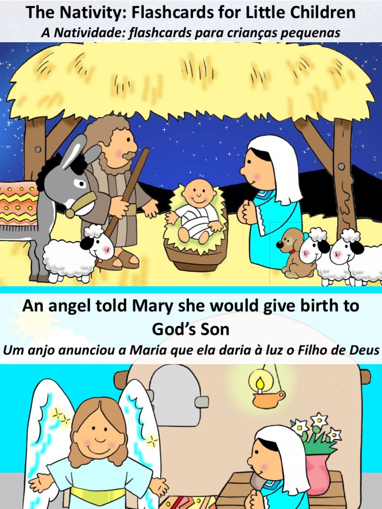 A Natividade Flashcards para Crianças Pequenas | PDF
