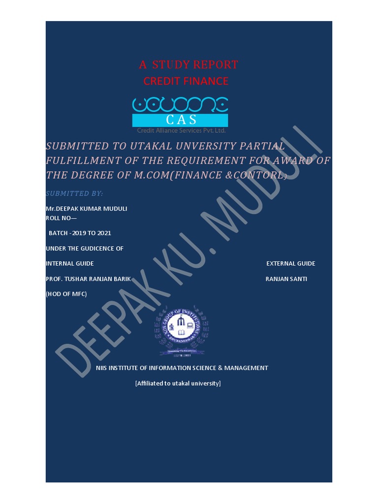 A Study Report | PDF