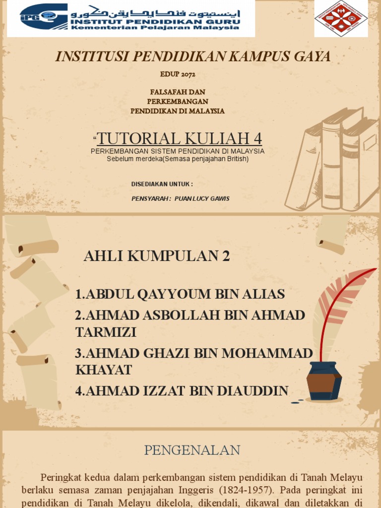 Tutorial Kump (2) - Falsafah (Topik3) Zaman Penjajah | PDF