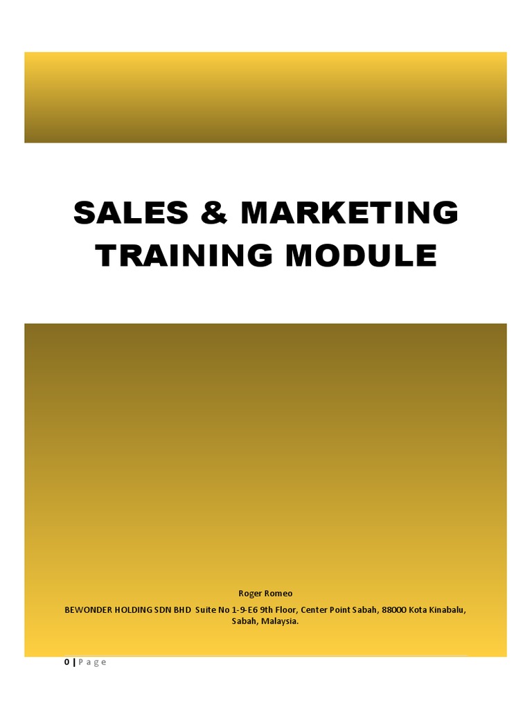 Marketing Training Module | PDF | Marketing | Retail