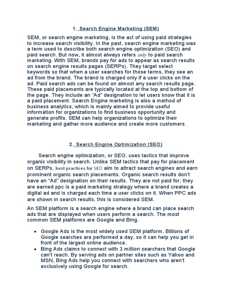 Search Engine Marketing | PDF | Search Engine Marketing | Affiliate ...