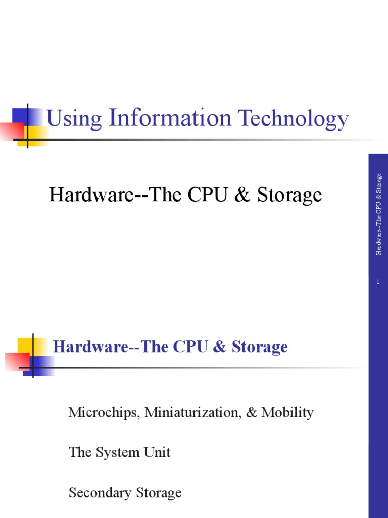 Using Technology: Information | PDF | Central Processing Unit | Byte