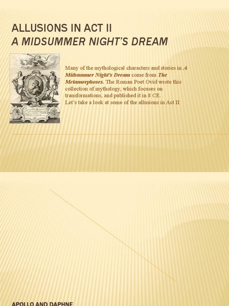 Allusions Act II A Midsummer Night's Dream | PDF