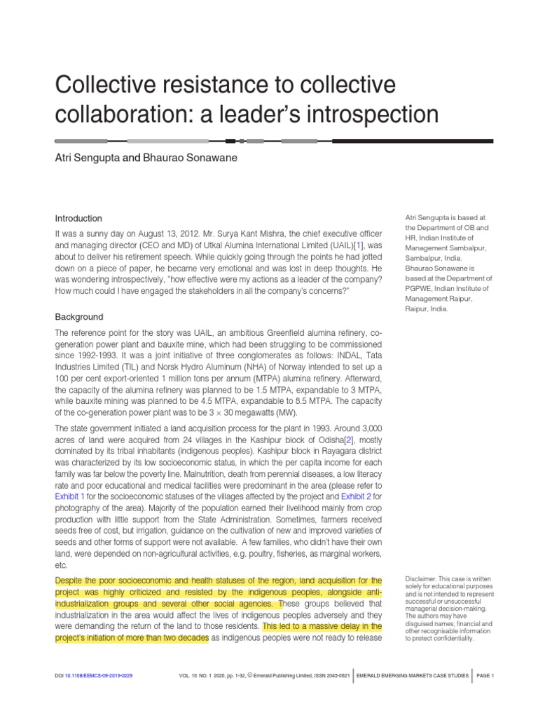Collective Resistance To Collective Collaboration - A Leader's ...