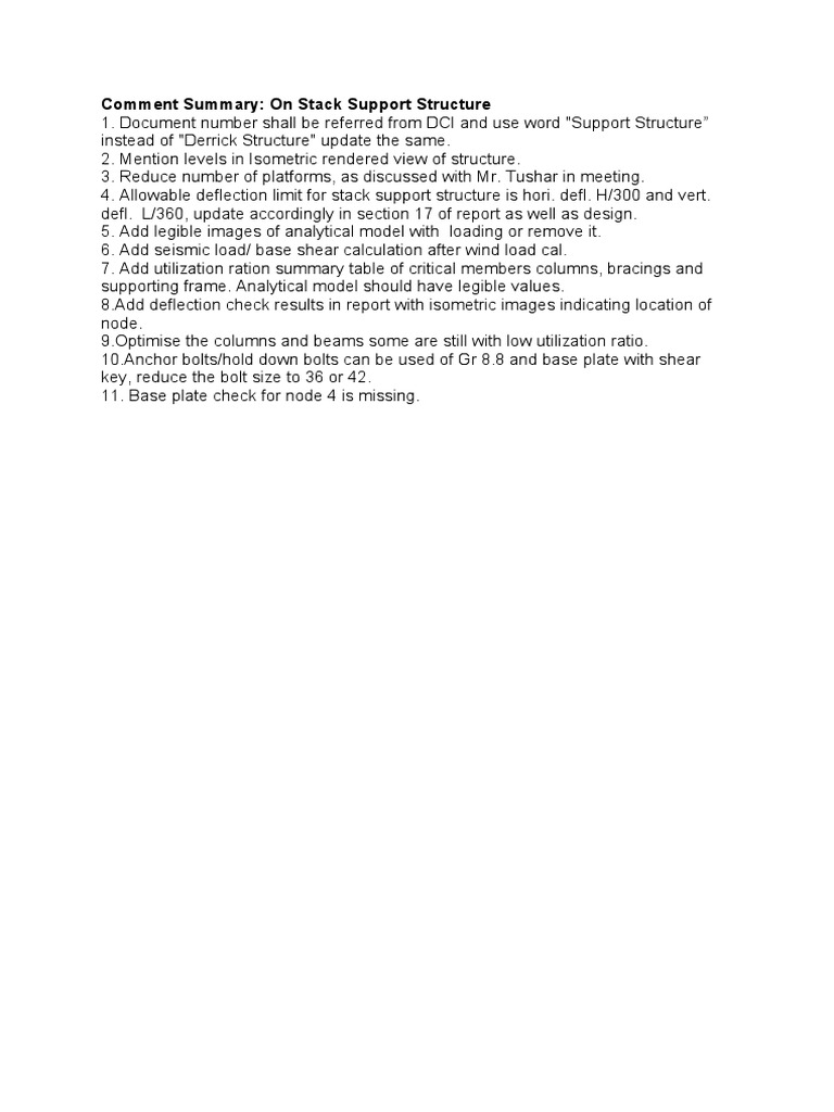 Comment Summary: On Stack Support Structure | PDF | Mechanical ...