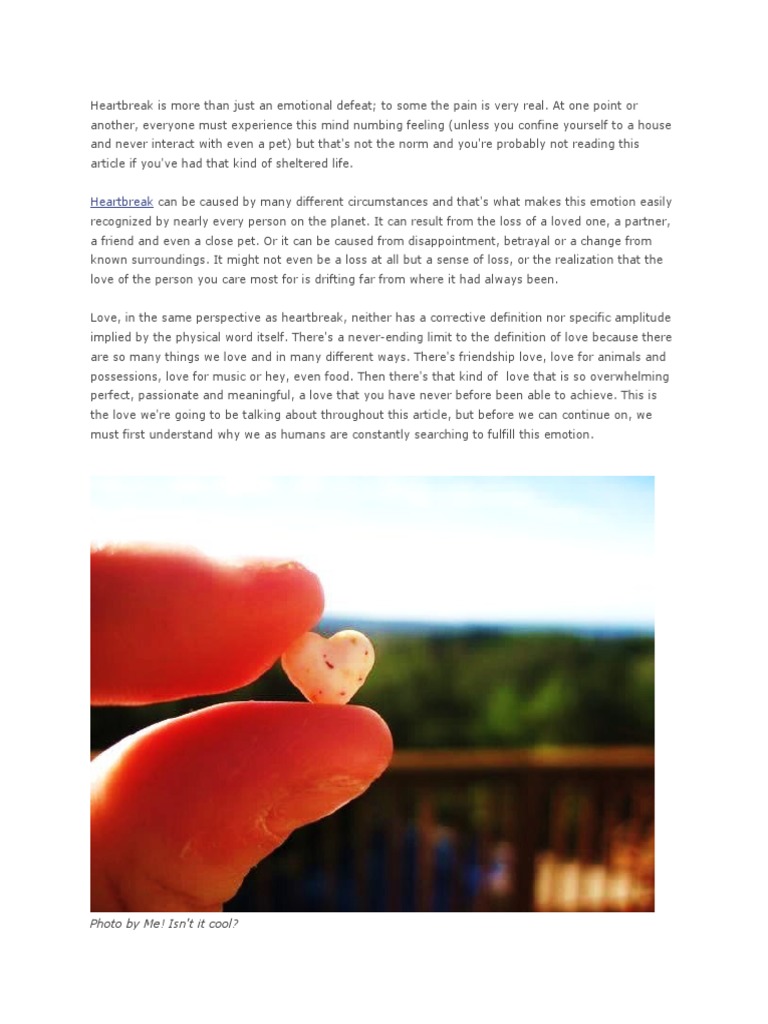 Understanding Heartbreak: Causes and Effects | PDF | Broken Heart | Pain