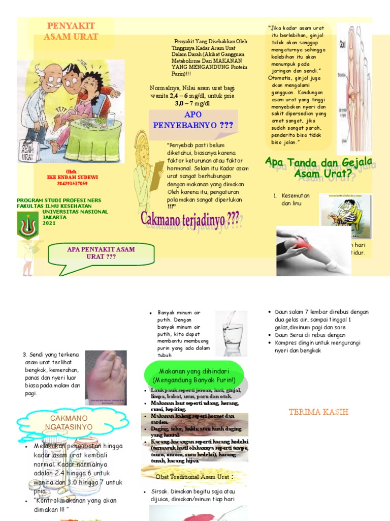 Leaflet Asam Urat | PDF