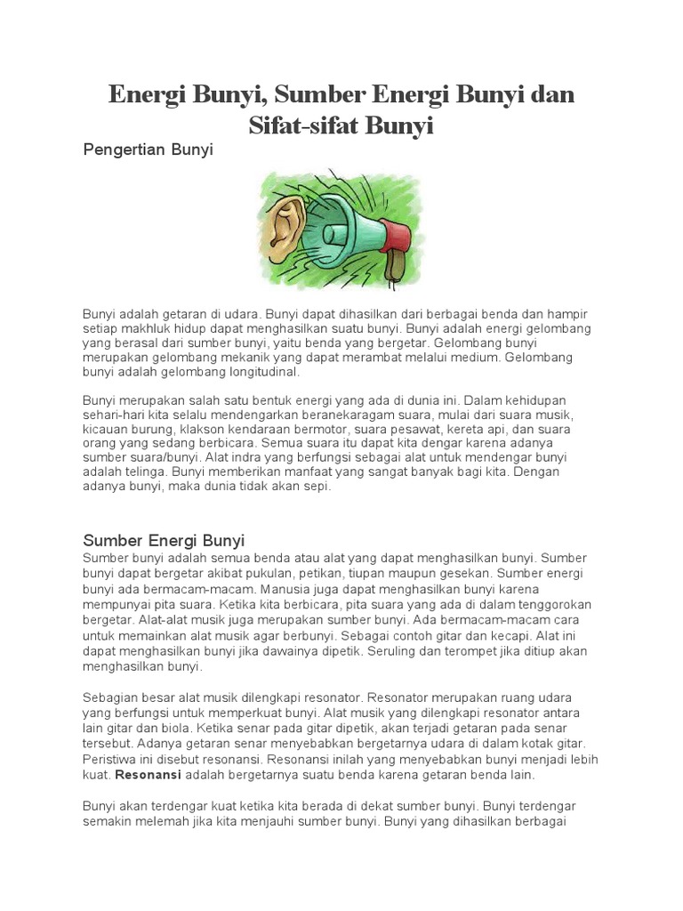Energi Bunyi | PDF