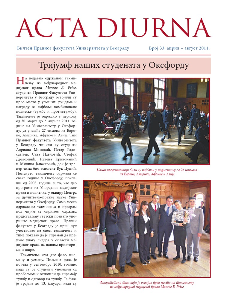 Acta Diurna 33 Za Sajt | PDF