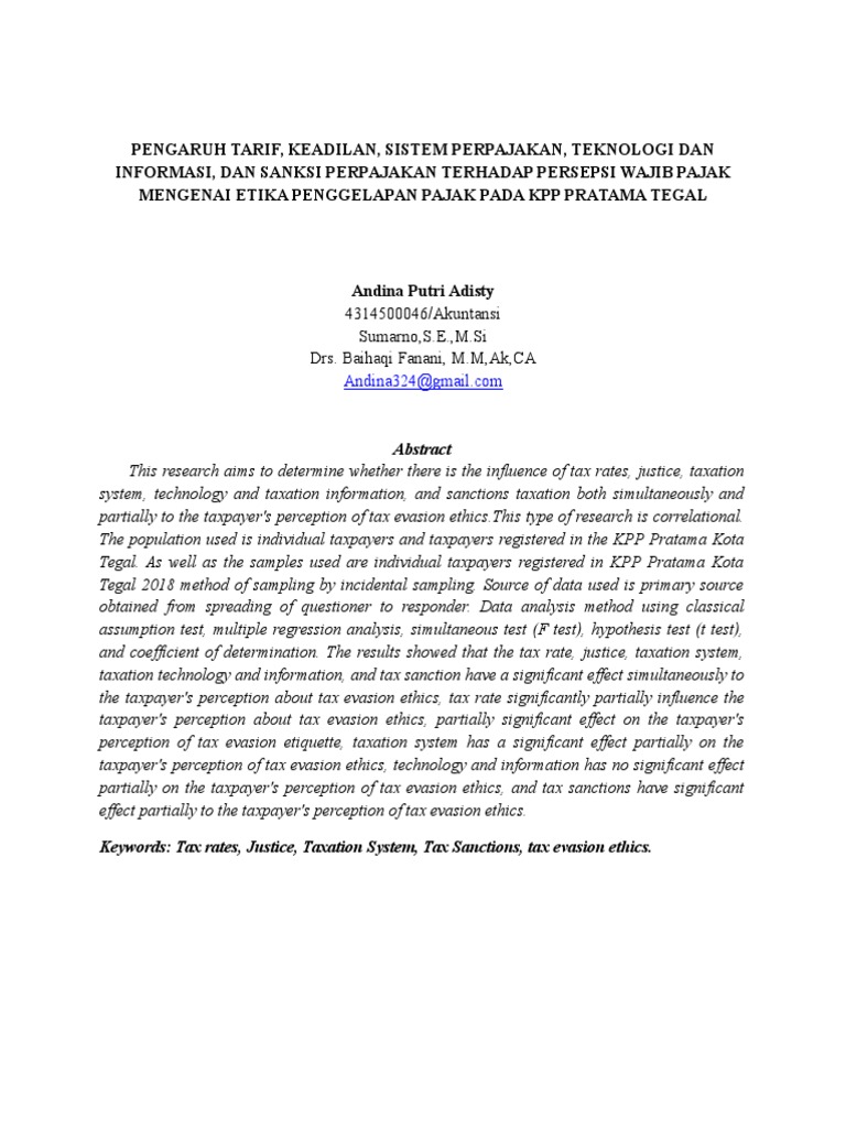 Andina Putri Adisty Akuntansi Perpajakan | PDF | Taxes | Scientific Method