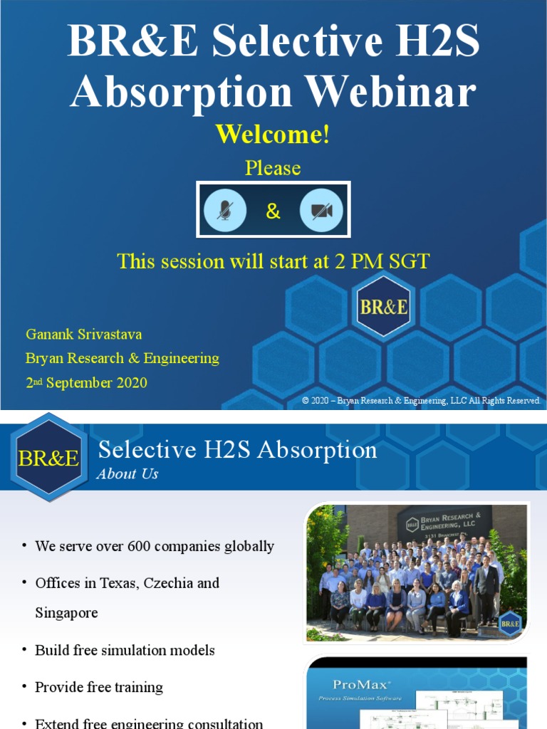 Singapore - Selective H2S Absorption Webinar - Bryan Research and ...
