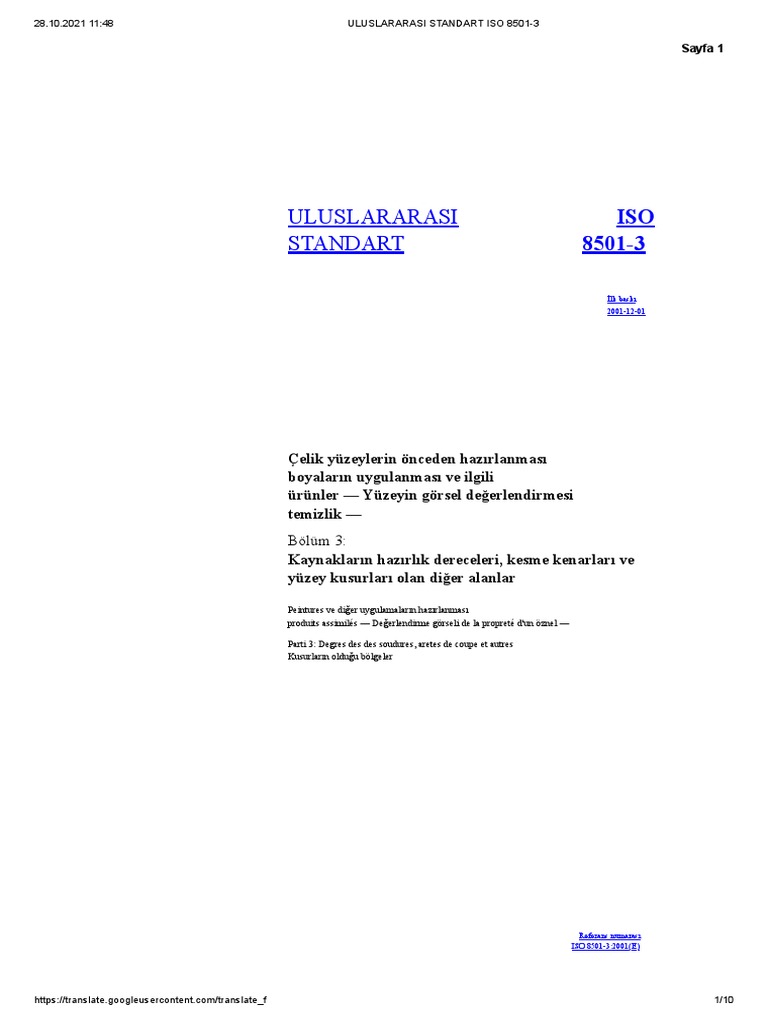 Uluslararasi Standart Iso 8501-3 | PDF