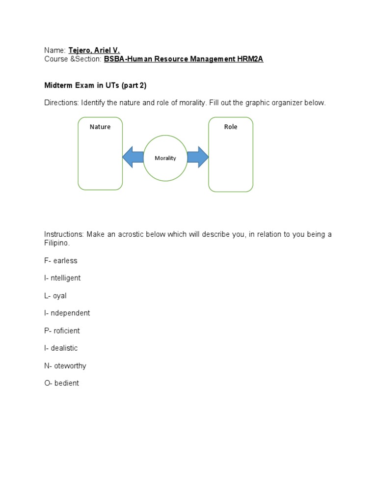 Midterm Exam in UTs Part 2 | PDF | Career & Growth | Self-Improvement