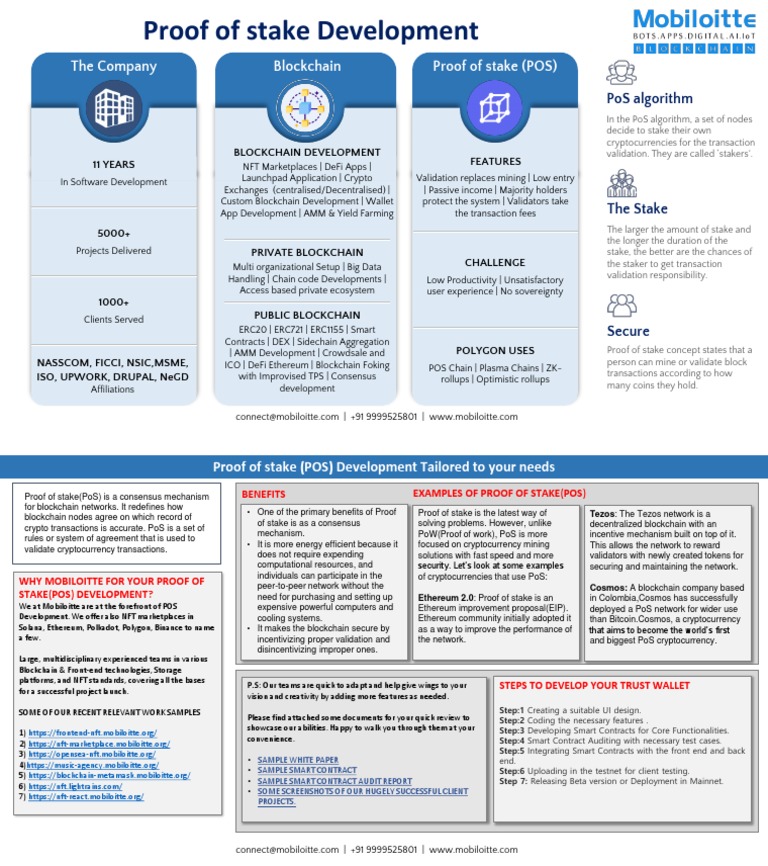POS Blockchain Development - Mobiloitte | Download Free PDF | Cryptocurrency | Computer Science