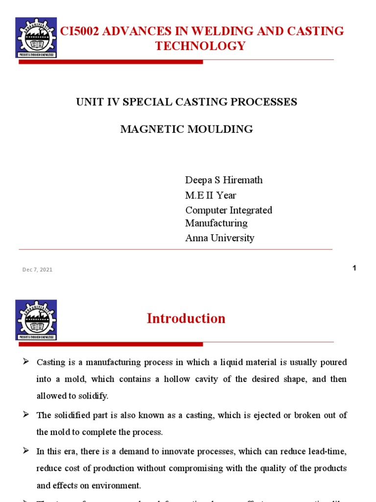 Deepa S Hiremath (2020206027) - AWC Seminar | PDF | Casting ...