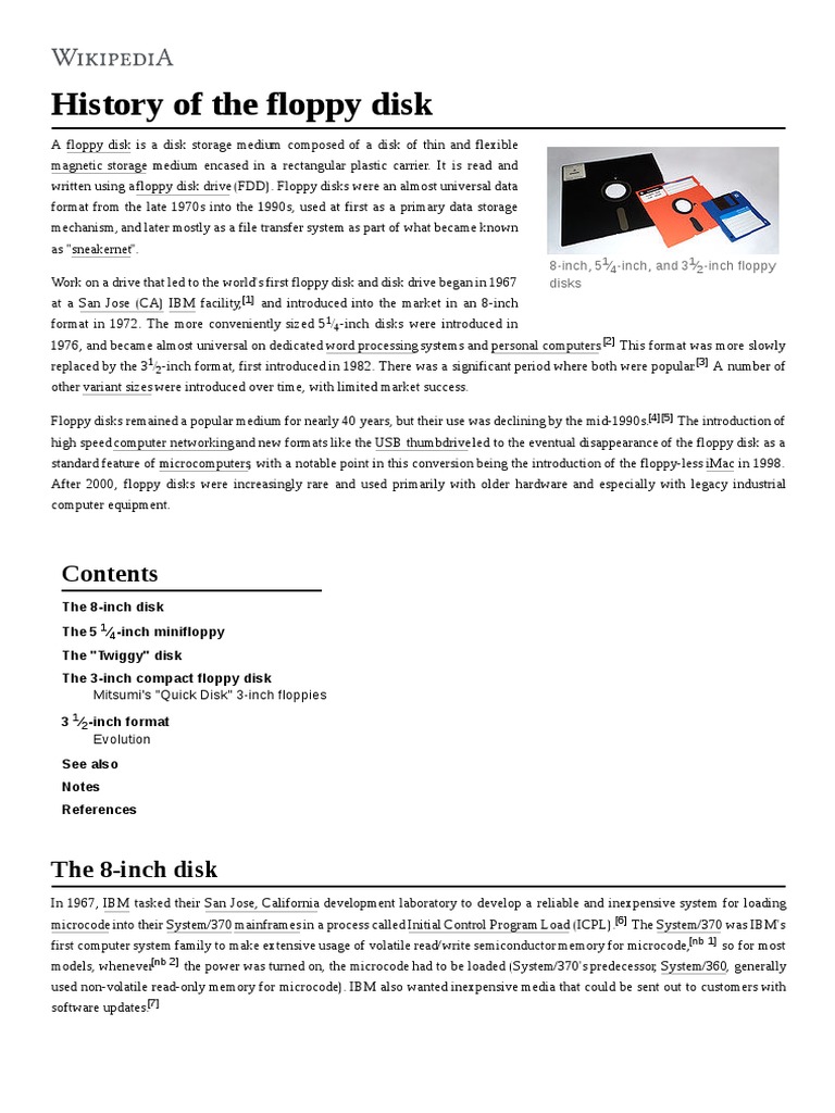 History of The Floppy Disk: 8-Inch, 5 - Inch, and 3 - Inch Floppy Disks ... History of The Floppy Disk: 8-Inch, 5 - Inch, and 3 - Inch Floppy Disks ...