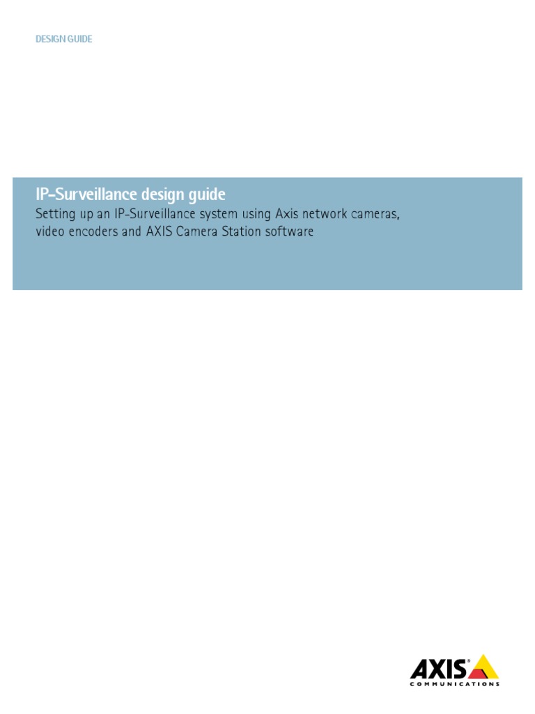 IP Surveillance Design Guide | PDF | Video | Computer Network