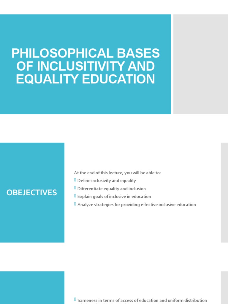 Philosophical Foundations of Inclusive Education | PDF | Inclusion ...