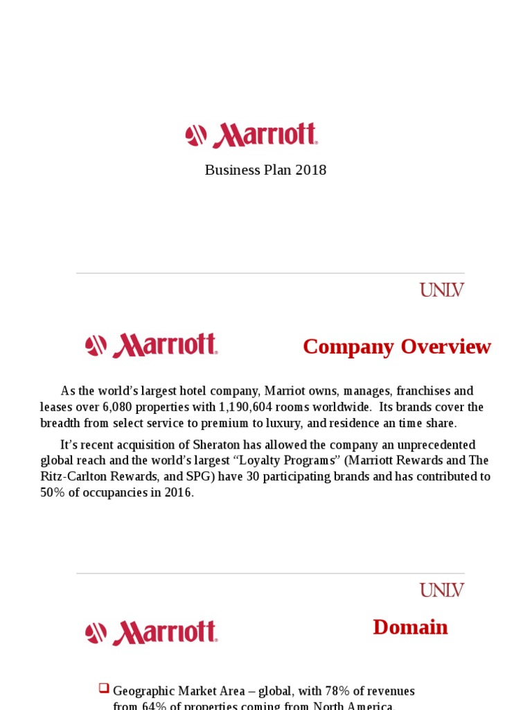 Marriott Business Plan | PDF | Marriott International | Brand