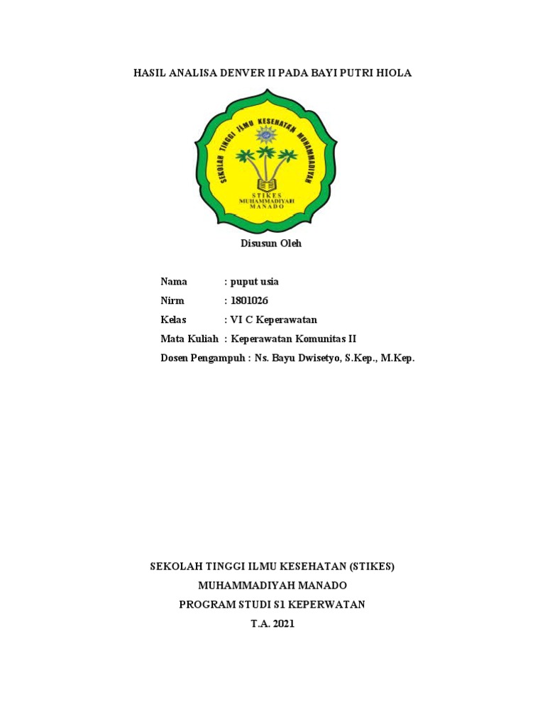 HASIL ANALISA DENVER II PADA Bayi Putri Hiola | PDF