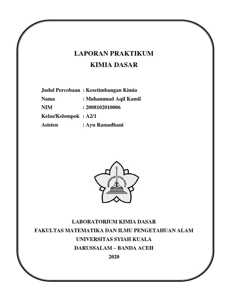 LP05 - KIM - K1 - Muhammad Aqil Kamil - 2008102010006 | PDF