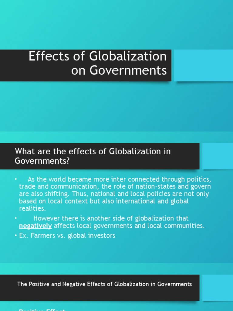 Bad Effects Of Globalization