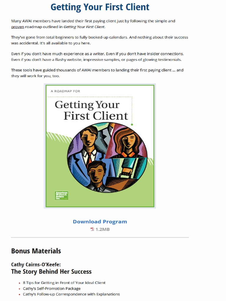 01 - Getting Your First Client | PDF