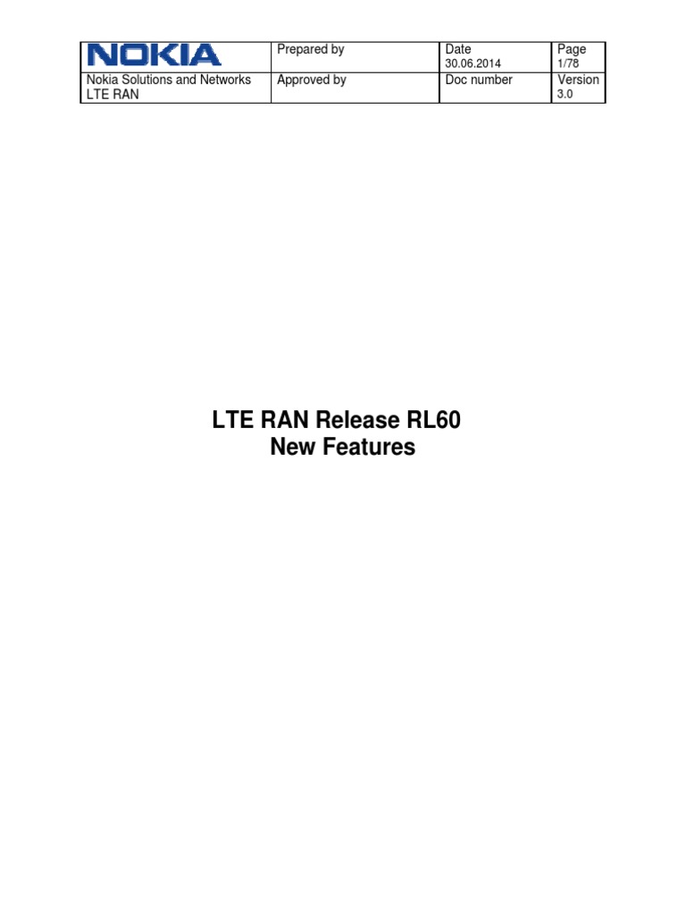 Nokia - LTE - RL60 - Features Description | PDF | I Pv6 | Internet ...