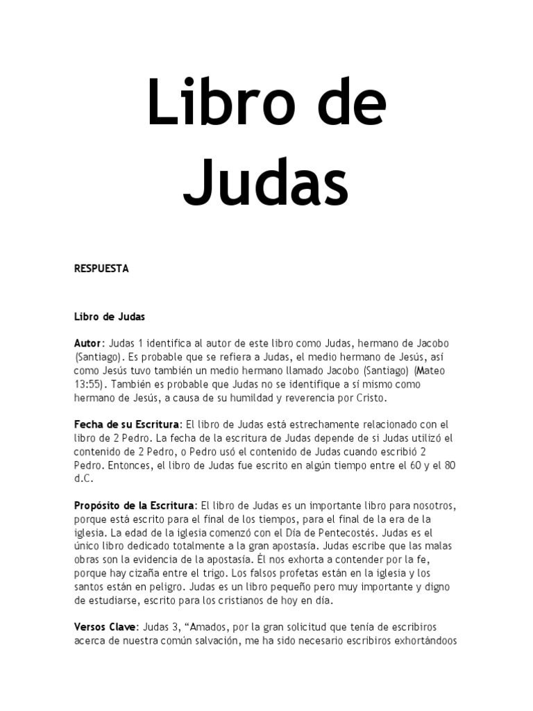 Libro de Judas | PDF | Fe | Jesús