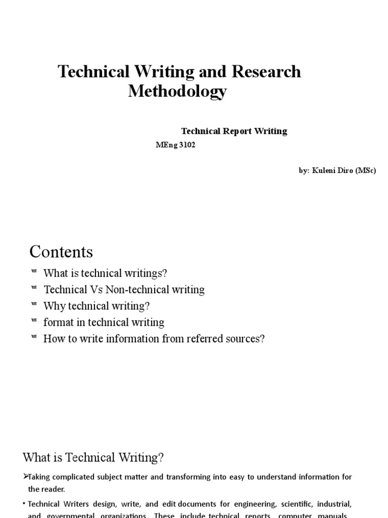 Technical Writing in Research Methodology | PDF | Washing Machine ...