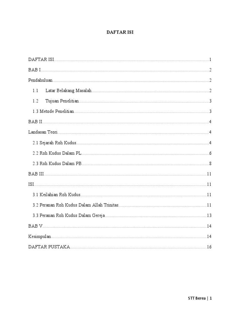 Roh Kudus Sang Babu? | PDF