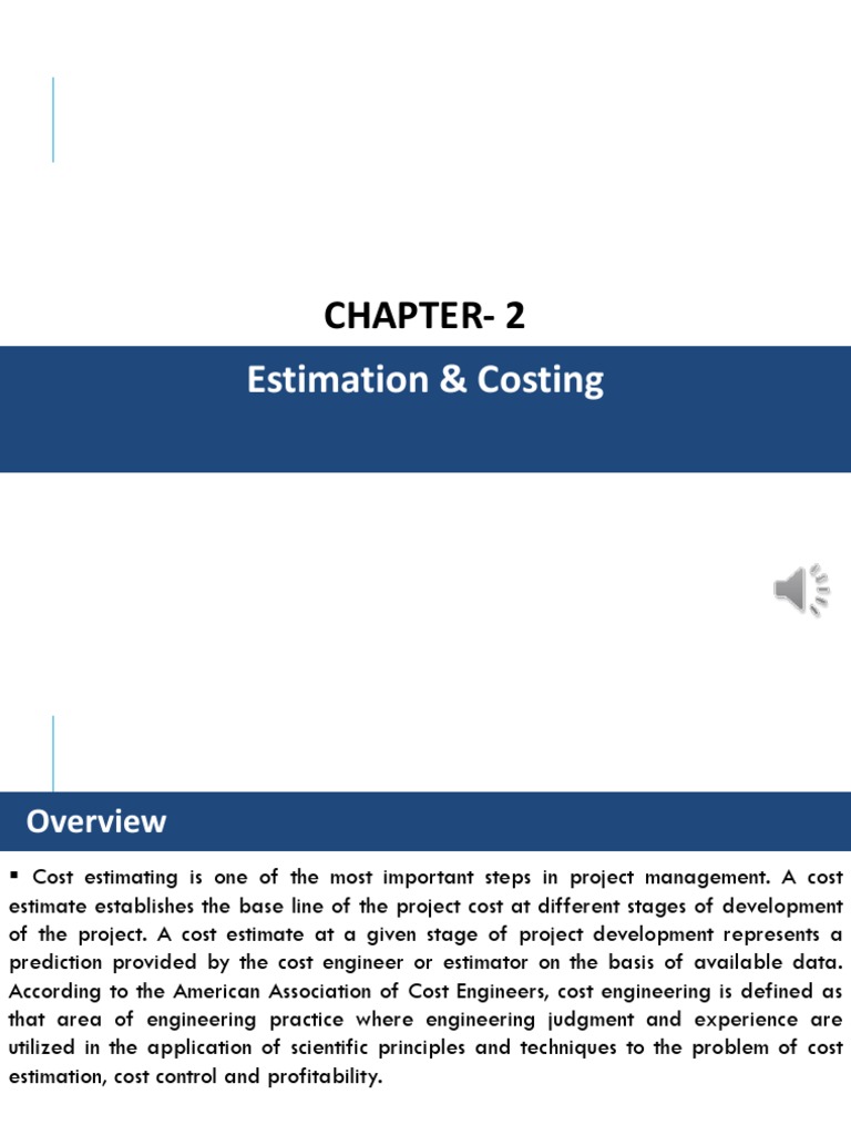 Chapter-2: Estimation & Costing | PDF | Engineering | Labour Economics