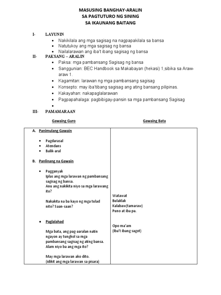 Makabayan Lesson Plan | PDF