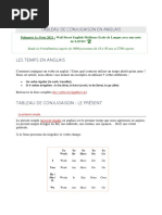 Tableau de Conjugaison Anglais - Apprendre Les Temps | PDF ...