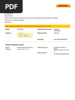 Authorisation For Shipment Collection at DHL Servicepoint | PDF