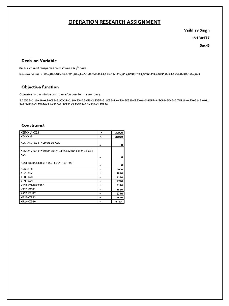 Operation Research Assignment | PDF | Game Theory | Chess Openings
