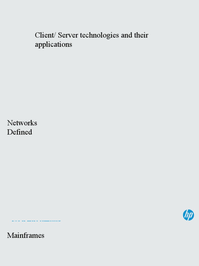 Client/ Server Technologies and Their Applications | PDF | Client ...