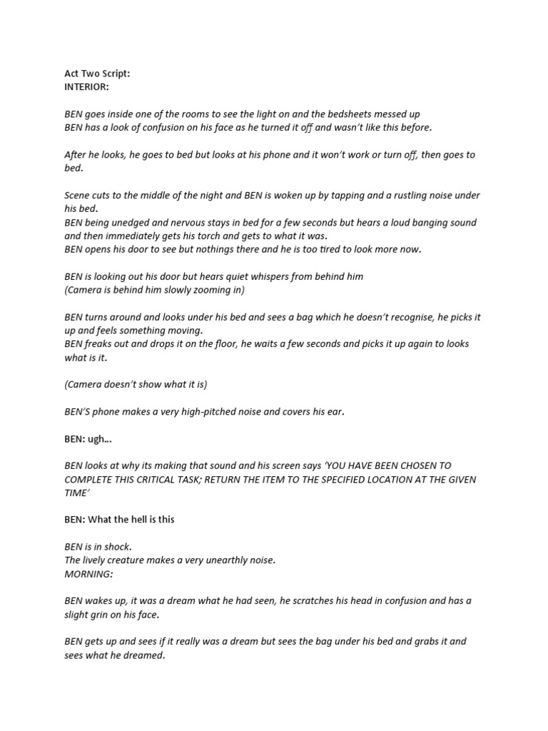 Act Two Script | PDF