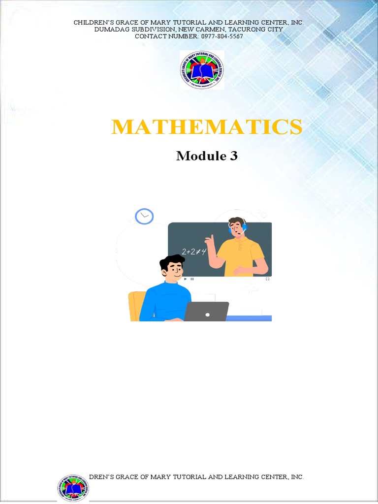Module 3 Math 8 | PDF | Rational Number | Numbers