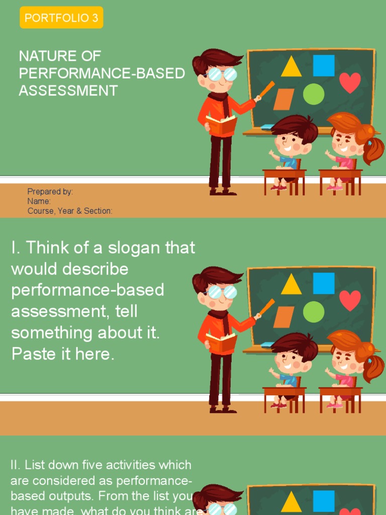 Types Of Performance Based Assessment Pdf