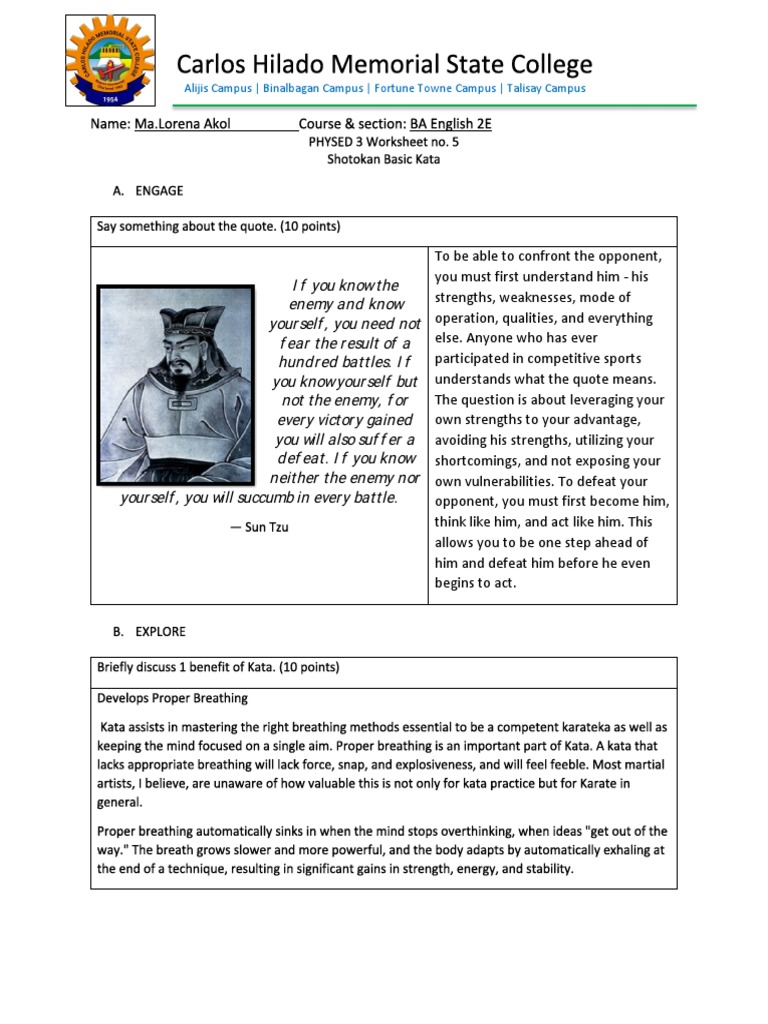 Akol2E PHYSED 3 Worksheet No. 5 | PDF | Military Vehicles | Combat Vehicles