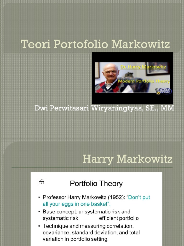 Teori Portofolio Markowitz dan Diversifikasi Investasi | PDF