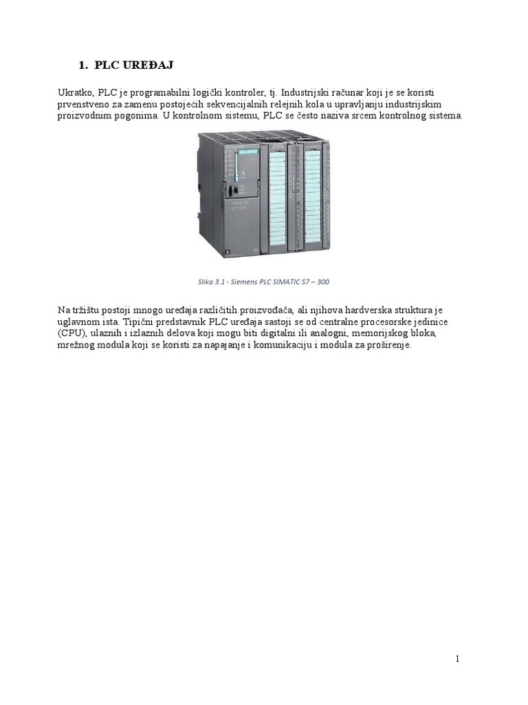 Programirljivi Logički Kontroleri (PLC) | PDF