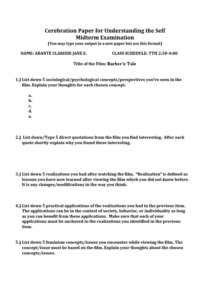 Midterm Exam SOC 100 UTS... | PDF